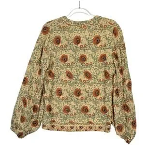 Natalie Martin | Tops | Natalie Martin Boho Peasant Top Puff Sleeve ...